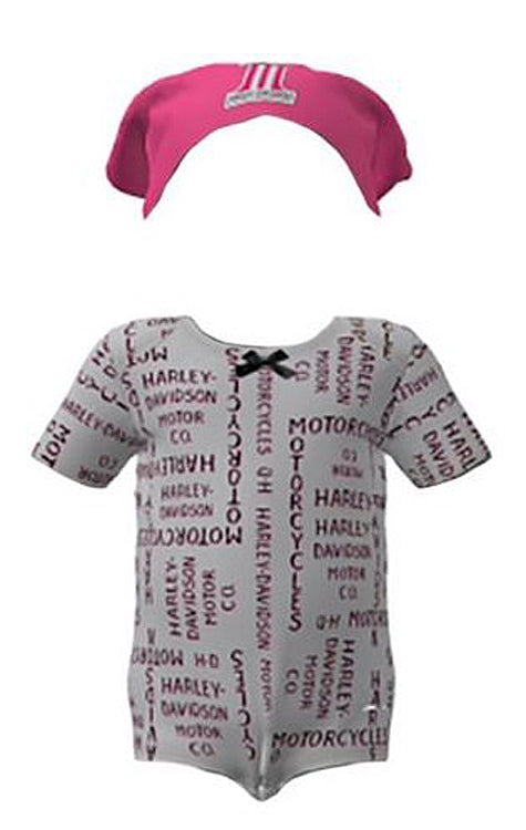 Harley-Davidson® Newborn & Infant Girls' Printed Creeper & Doo Rag | T ...