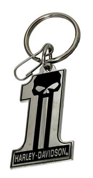 Harley-Davidson® #1 Dark Custom™ Skull Key Chain – House of Harley®