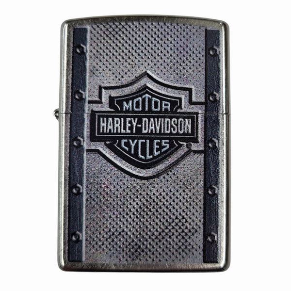 Harley-Davidson® Bar & Shield Bolted Stripes Chrome Zippo Harley-Davidson® Bar & Shield Bolted Stripes Chrome Zippo