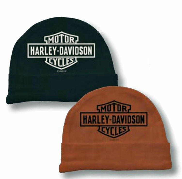 Harley-Davidson® Newborn Boys' 2-Pack Cuffed Knit Caps – House of Harley®