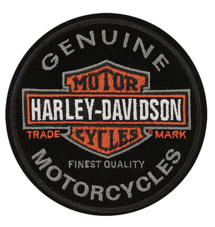 Harley-Davidson® Long Bar & Shield® Trademark Logo Round Emblem | Smal ...
