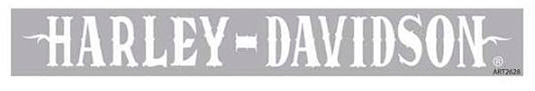 Harley-Davidson® Western Font Script Windshield Decal | White Text | L ...