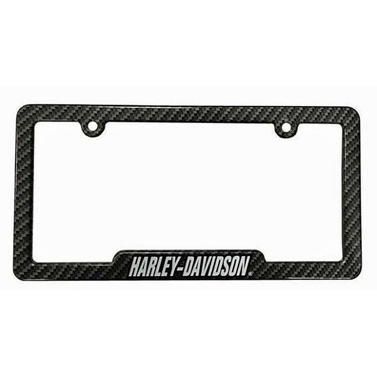 Harley-Davidson® Signature Carbon-Fiber-Look Metal License Plate Frame ...