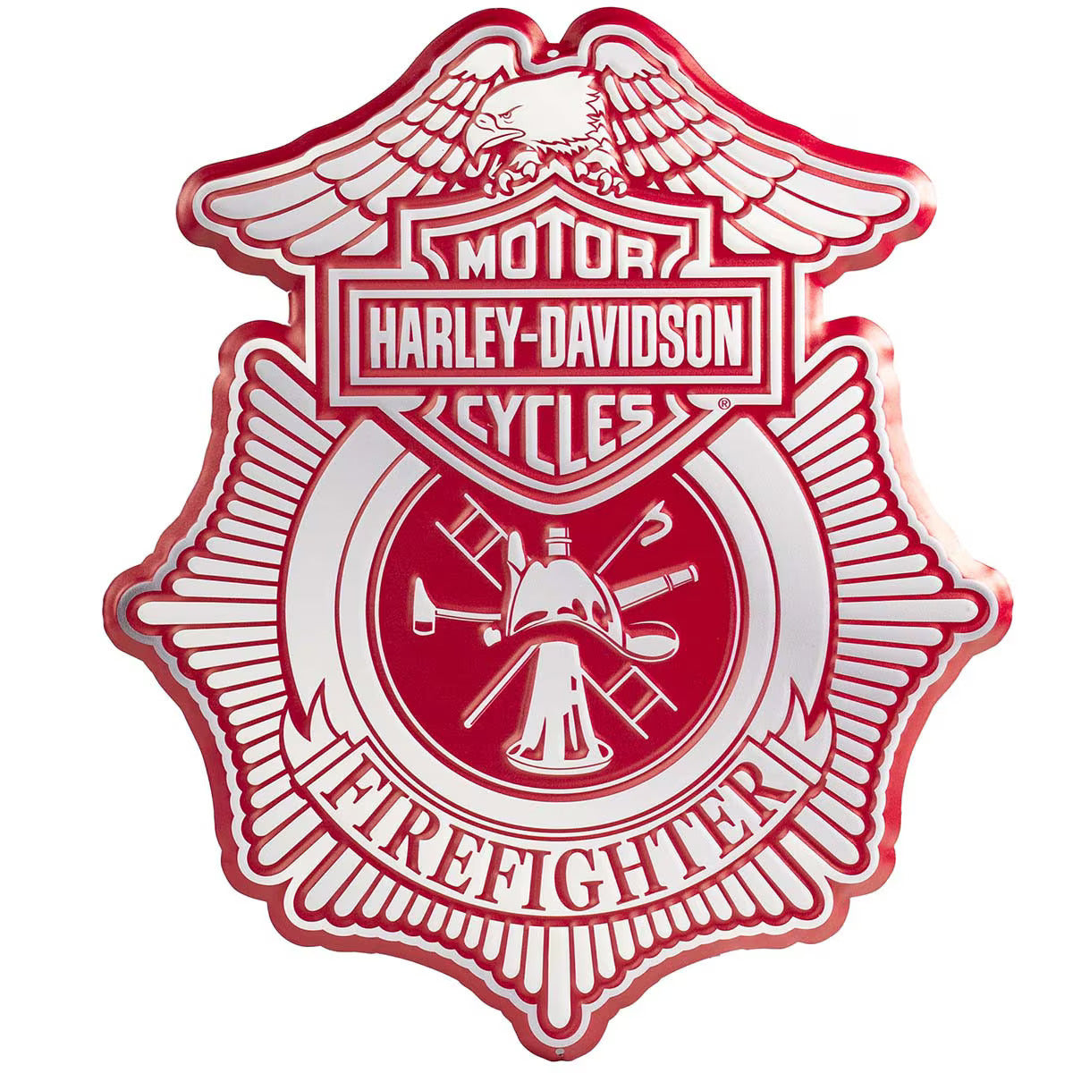Harley Davidson® Firefighter Badge Tin Sign – House of Harley®