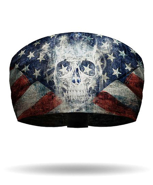 That's A Wrap!® Patriotic Ghost Skull Knotty Band™ Head Wrap – House of ...