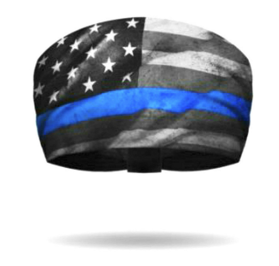 That's A Wrap!® Service Flag Knotty Band™ Head Wrap | Blue Line – House ...