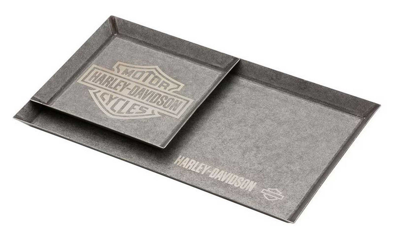 Bar & Shield® Metal Valet Tray Set | Harley-Davidson® – House of Harley®