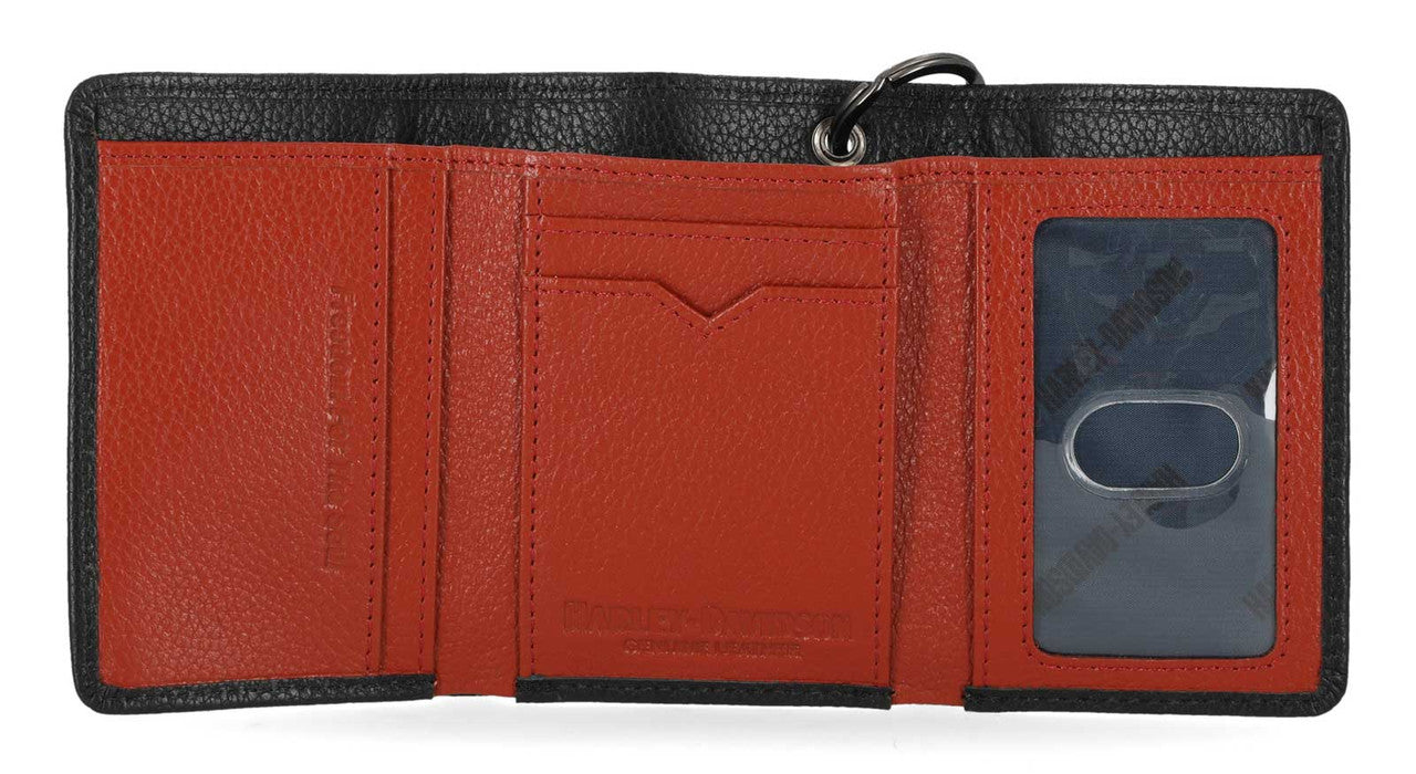 Harley-Davidson® Men's Bar & Shield Core Pebble Chain Tri-Fold Wallet ...