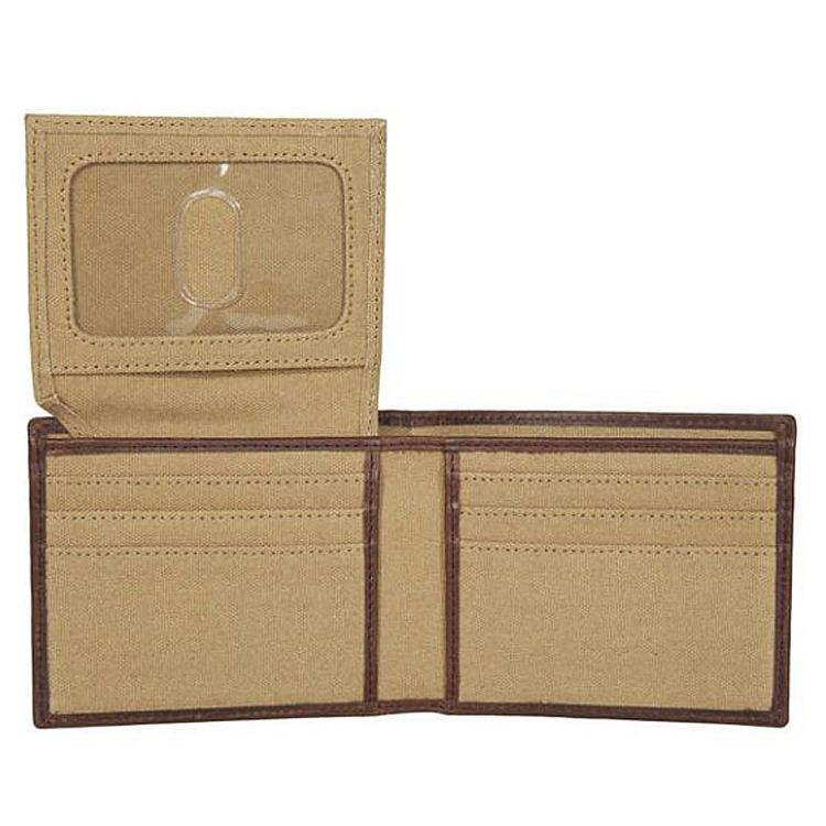Harley-Davidson® Men's Patch Bi-Fold Wallet | Tan | Canvas With Leathe ...