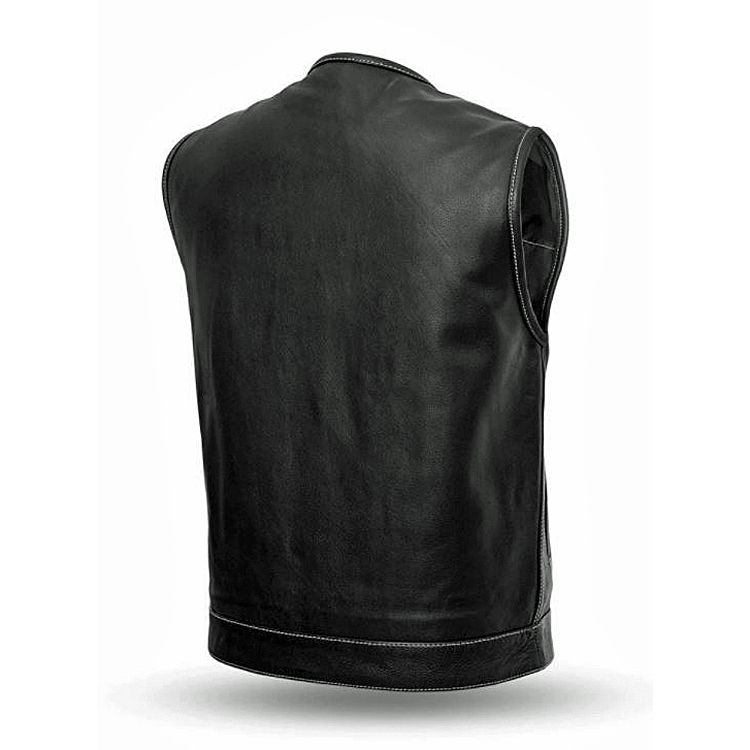 First Manufacturing™ Men's Bandit Leather Motorcycle Vest – House of ...